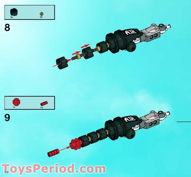LEGO 8106 Aero Booster Instructions and Parts List