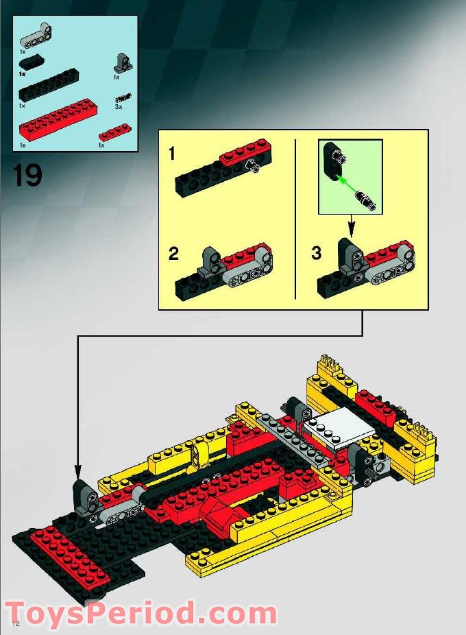 LEGO 8143 Ferrari 1:17 F430 Challenge Instructions and Parts List