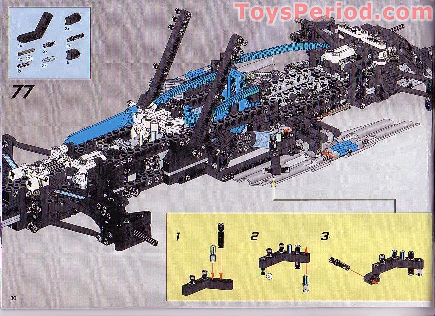 LEGO 8461 Williams F1 Team Racer Instructions and Parts List