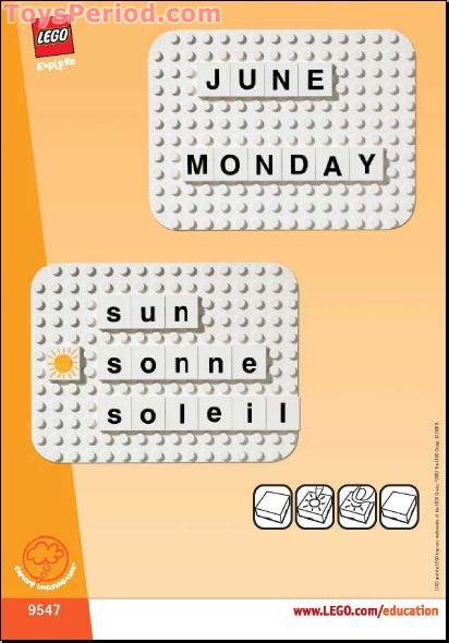 LEGO 9547 Letters Set Instructions, from 2004 | LEGO Reference
