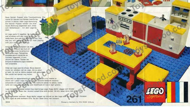 LEGO 261-4 Complete Kitchen Set Instructions and Parts List