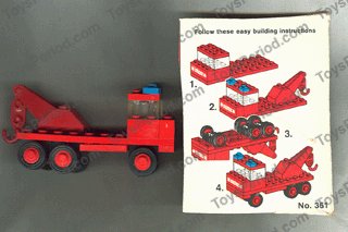 LEGO 361-3 Tow Truck Instructions and Parts List