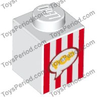 LEGO Sets with Part 3005pb028 Brick 1 x 2 with Red Vertical Stripes and ...