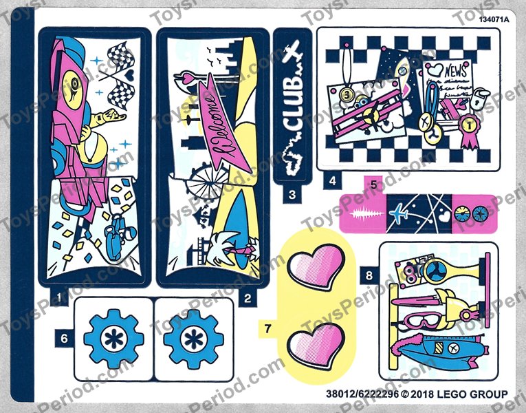 LEGO Sets with Part 41343stk01 Sticker Sheet for Set 41343 - (38012/ ...