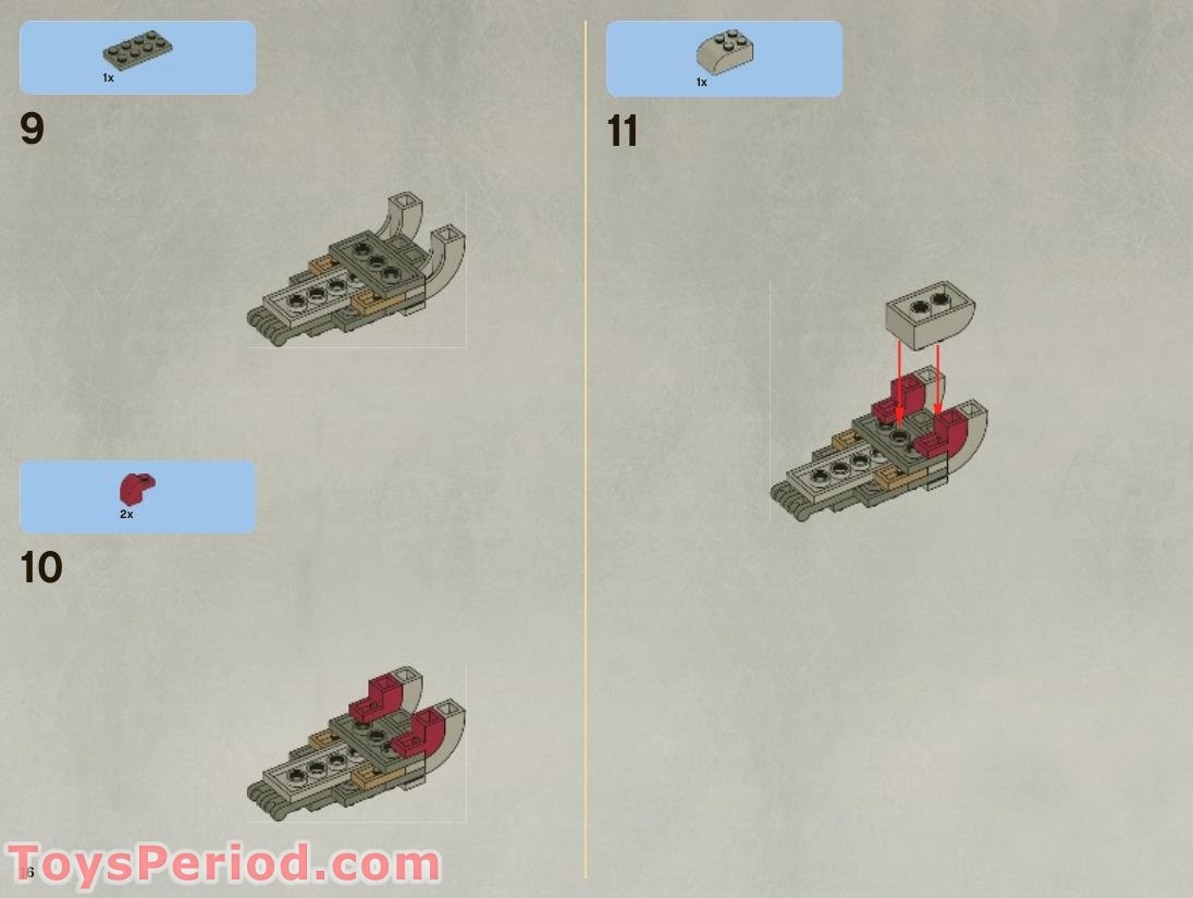 LEGO 7961 Darth Maul's Sith Infiltrator Instructions and Parts List