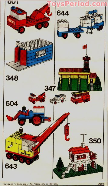 LEGO 642-2 Double Excavator Instructions and Parts List