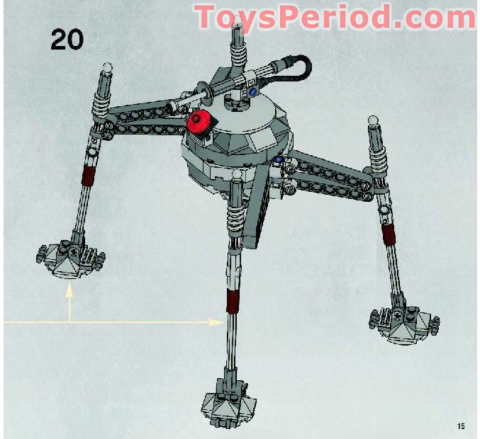 LEGO 7681 Separatist Spider Droid Instructions and Parts List