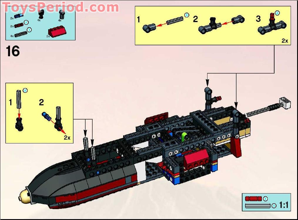 LEGO 7298 Dino Air Tracker Instructions and Parts List