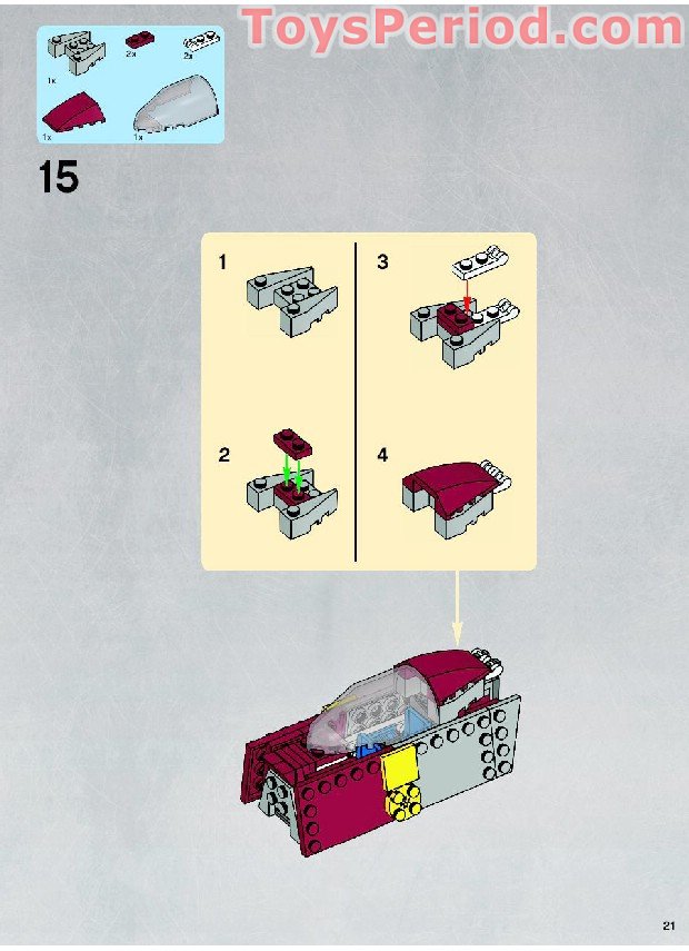 LEGO 8019 Republic Attack Shuttle Instructions and Parts List