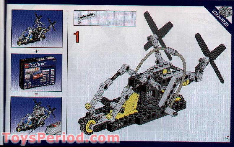 LEGO 8222 V-Tol Instructions and Parts List