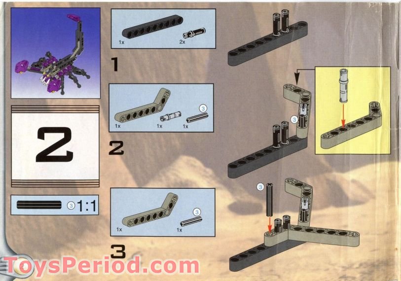 LEGO 8548 Nui-Jaga Instructions and Parts List