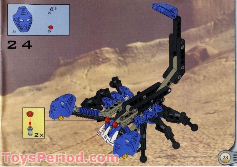 LEGO 8548 Nui-Jaga Instructions and Parts List