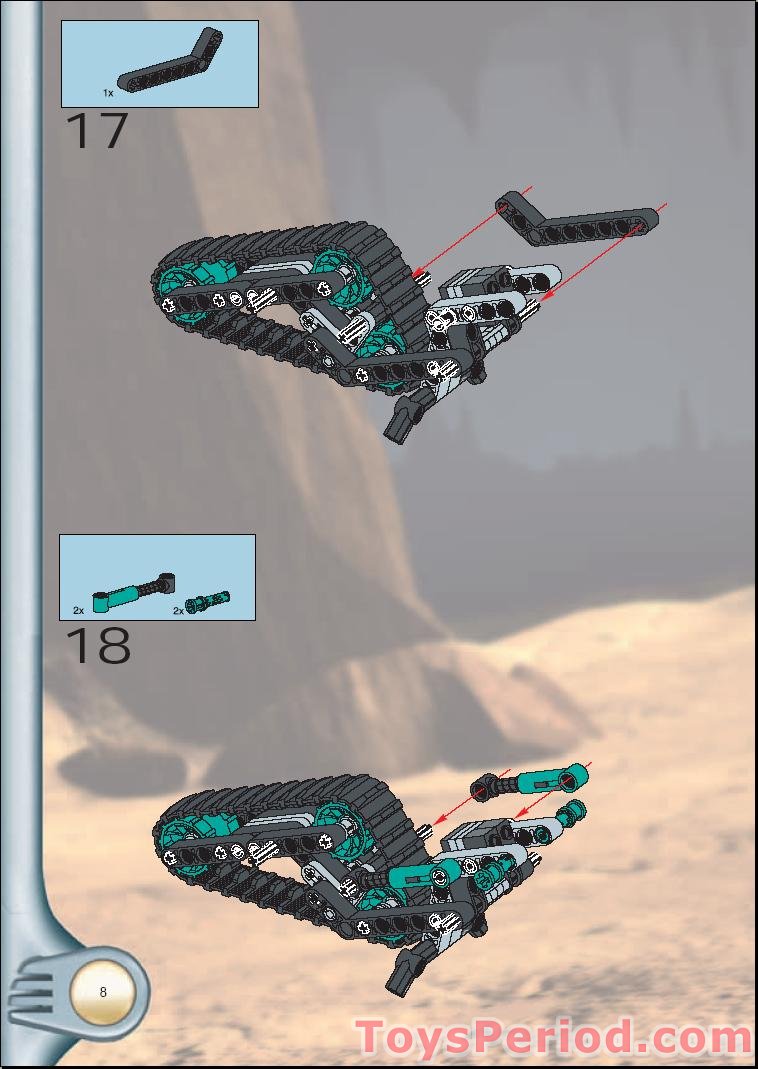 LEGO 8549 Tarakava Instructions and Parts List