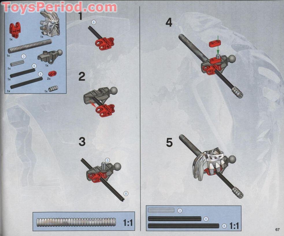 LEGO 8596 Takanuva Instructions and Parts List