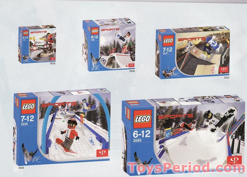 LEGO 3538 Snowboard Boarder Cross Race Instructions and Parts List