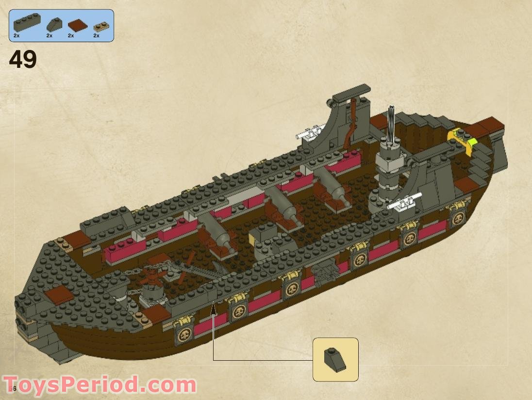 LEGO 4195 Queen Anne's Revenge Instructions and Parts List