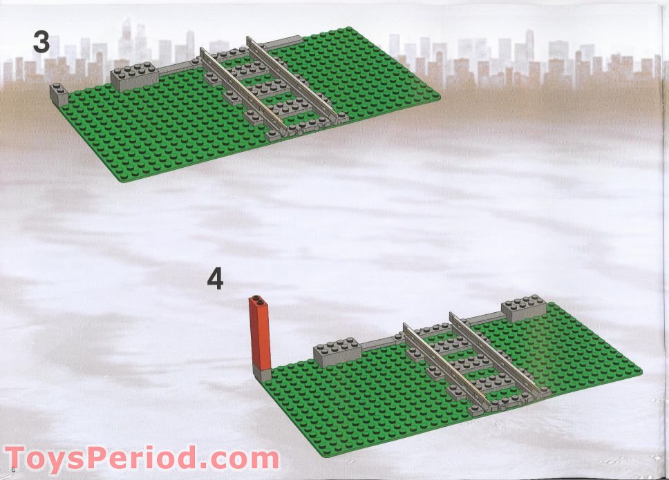 LEGO 10128 Train Level Crossing Instructions and Parts List