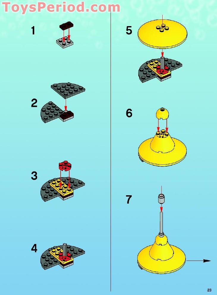 LEGO 4982 Mrs. Puff's Boating School Instructions and Parts List