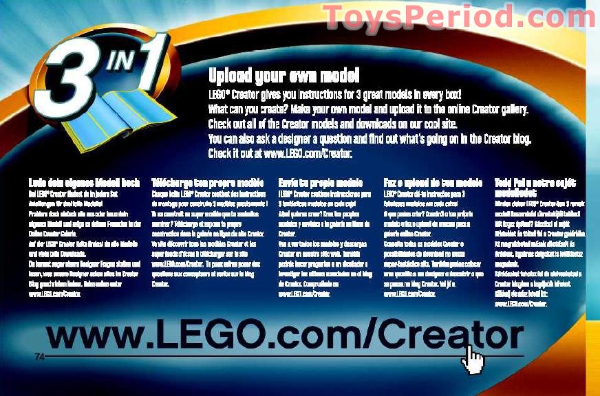 LEGO 4994 Fierce Creatures Instructions and Parts List