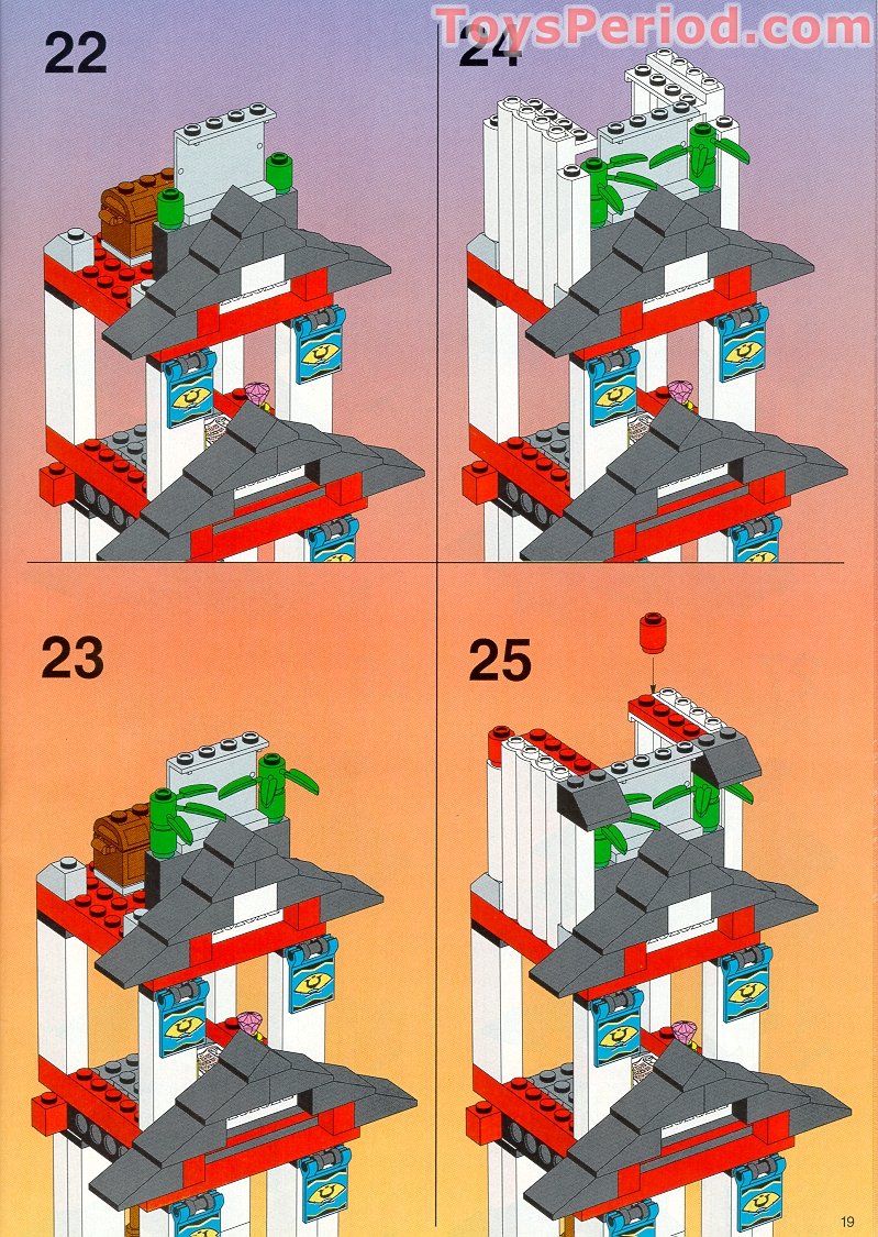 LEGO 6093 Flying Ninja Fortress Instructions and Parts List