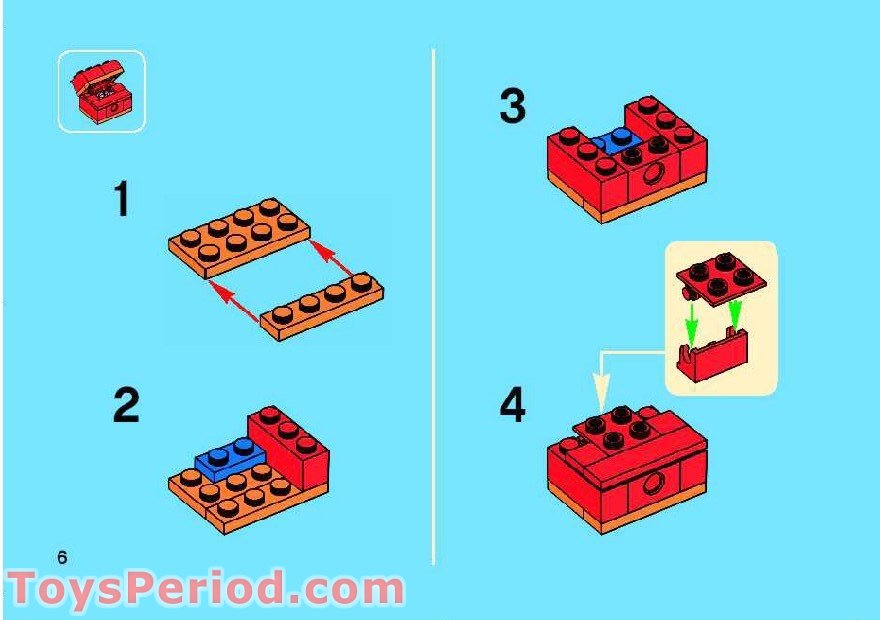 LEGO 6192 Pirate Building Set Instructions and Parts List