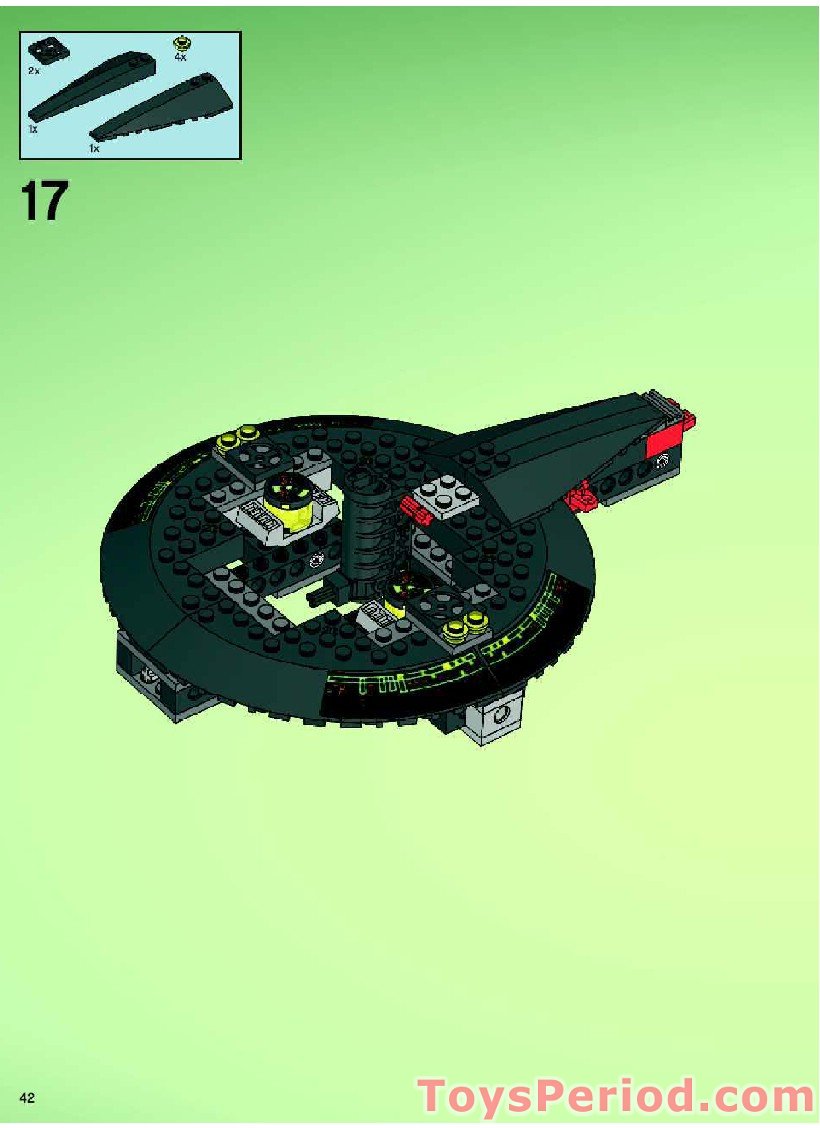 LEGO 7691 ETX Alien Mothership Assault Instructions and Parts List