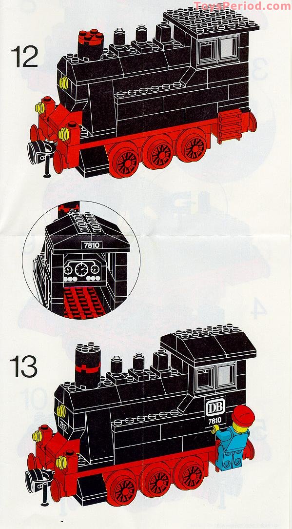 LEGO 7810 Push-Along Steam Engine Instructions and Parts List