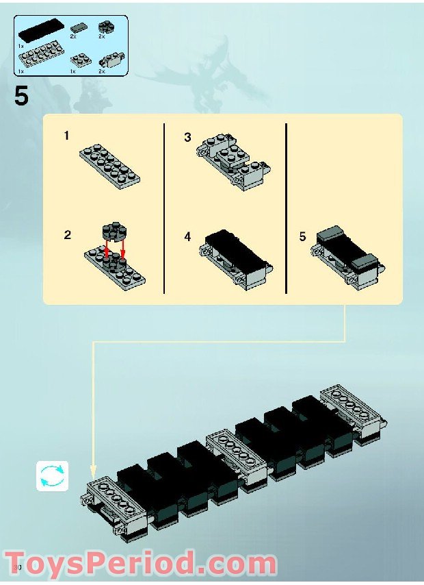 LEGO 7041 Troll Battle Wheel Instructions and Parts List