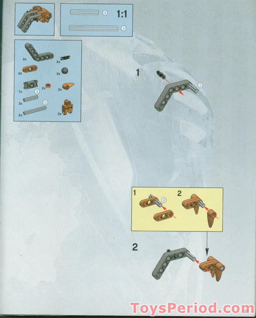 LEGO 8595 Takua and Pewku Instructions and Parts List