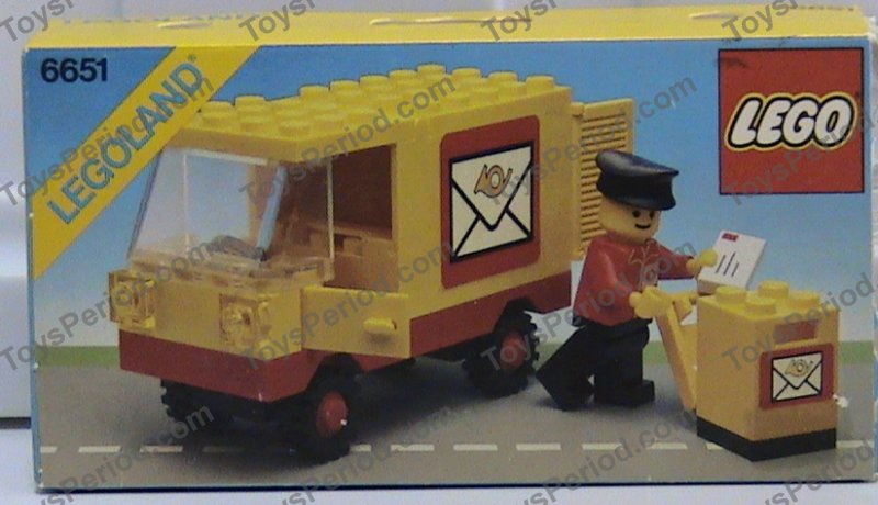 LEGO 6651 Post Office Mail Truck Instructions and Parts List