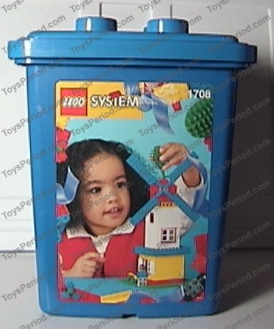 LEGO 1708 Large Blue Bucket (Blue Ribbon Savings) Set Parts List