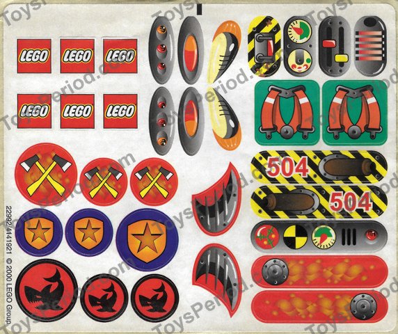 LEGO Sets with Part 2947stk01 Sticker Sheet for Set 2947
