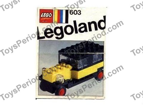 LEGO 603-3 Legoland Vintage Car Instructions and Parts List