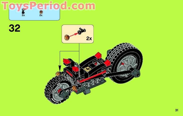 LEGO 79101 Shredder's Dragon Bike Instructions and Parts List