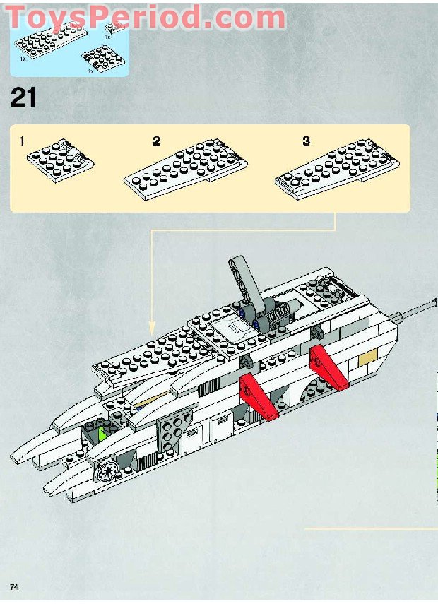 LEGO 7676 Republic Attack Gunship Instructions and Parts List