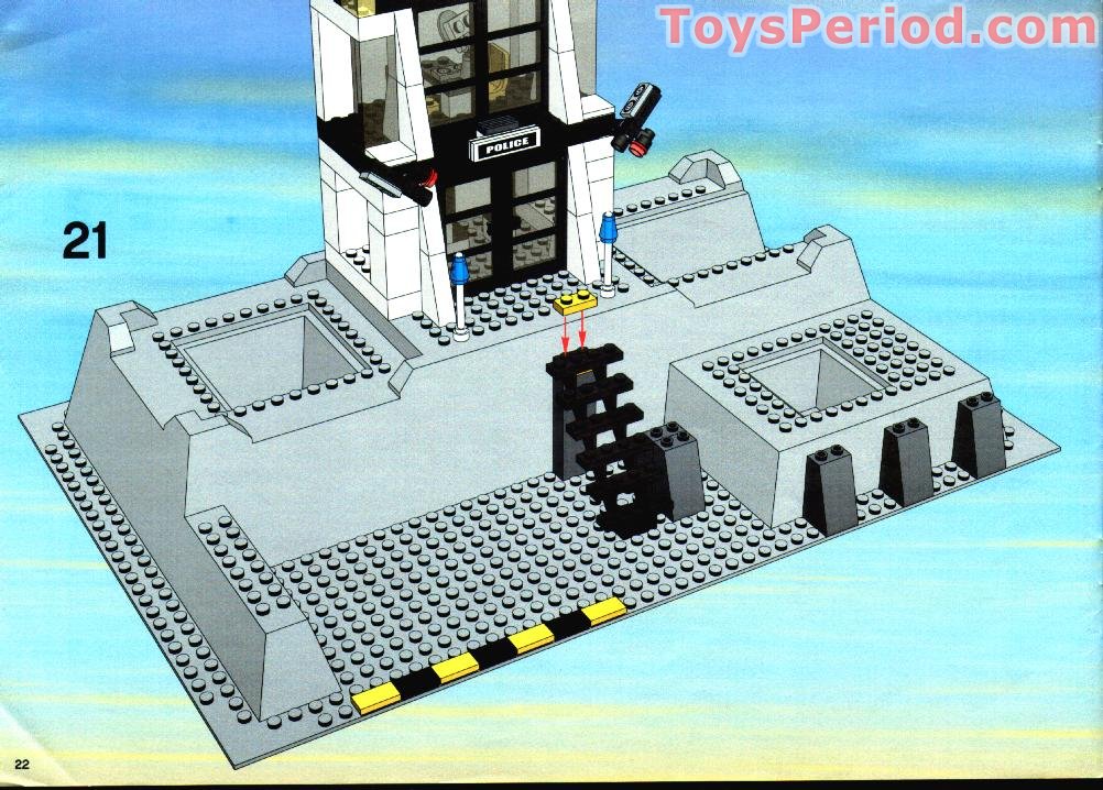 LEGO 7237-1 Police Station - with Light-Up Minifig Instructions and Parts List