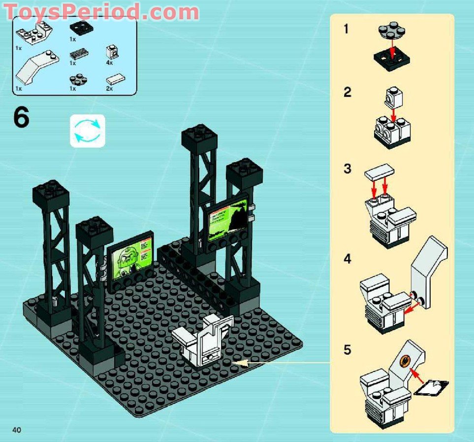 LEGO 8637 Mission 8: Volcano Base Instructions and Parts List