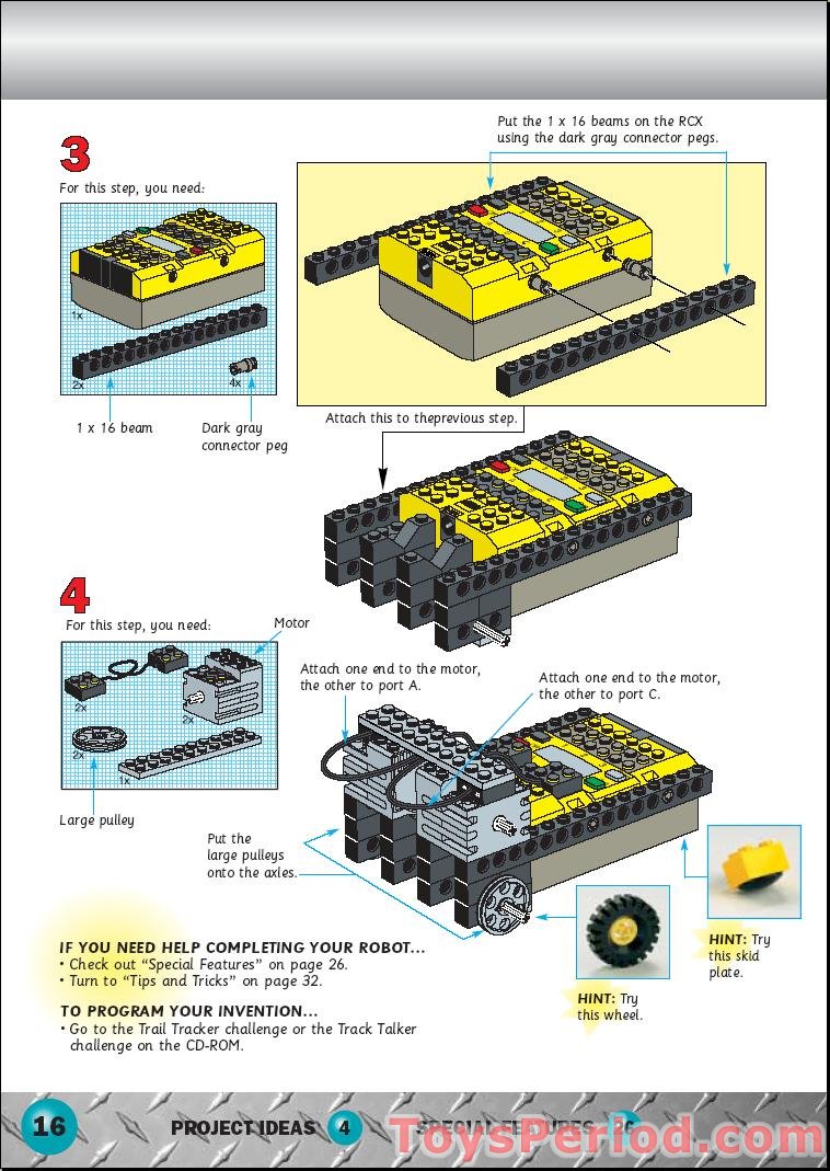 LEGO 9719 Robotics Invention System, Version 1.0 Instructions and Parts ...