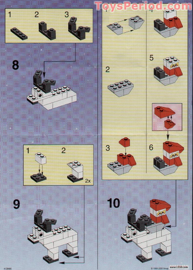 LEGO 1129-2 Santa on Reindeer Instructions and Parts List