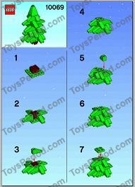 LEGO 10069 Christmas Tree Instructions and Parts List