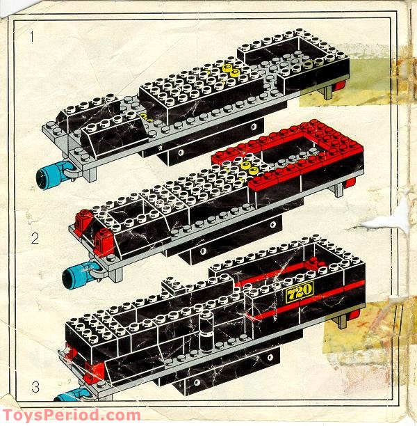 LEGO 720-2 Train with 12 Volt Electric Motor Instructions and Parts List