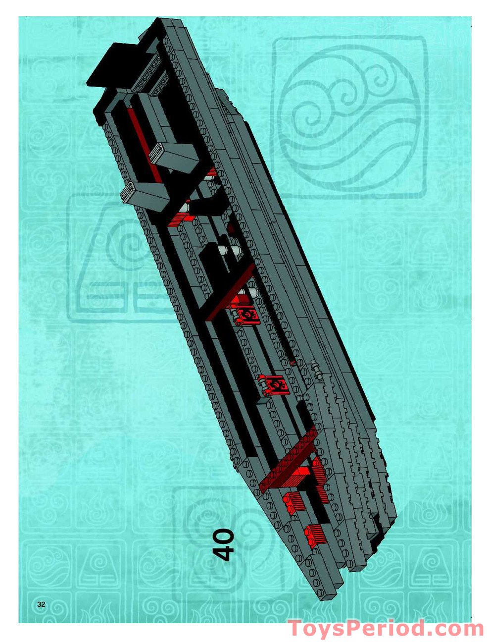 LEGO 3829 Fire Nation Ship Instructions and Parts List