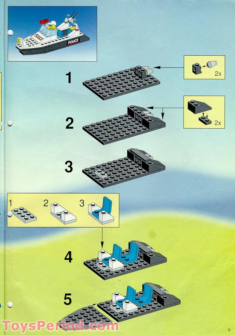 LEGO 6598 Metro PD Station Instructions and Parts List