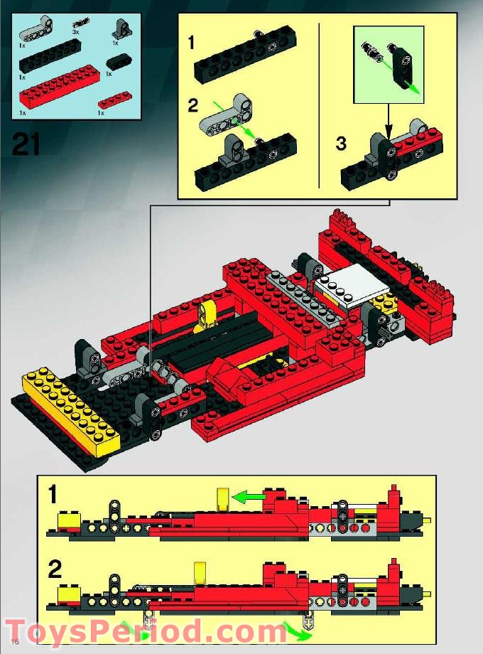 LEGO 8143 Ferrari 1:17 F430 Challenge Instructions and Parts List