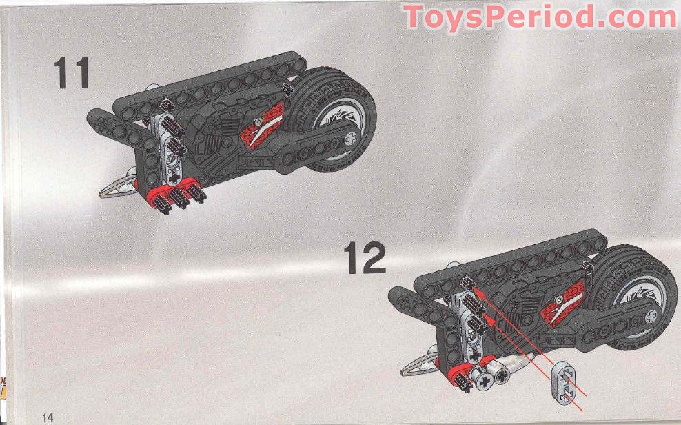 LEGO 8354 Exo Force Bike Instructions and Parts List