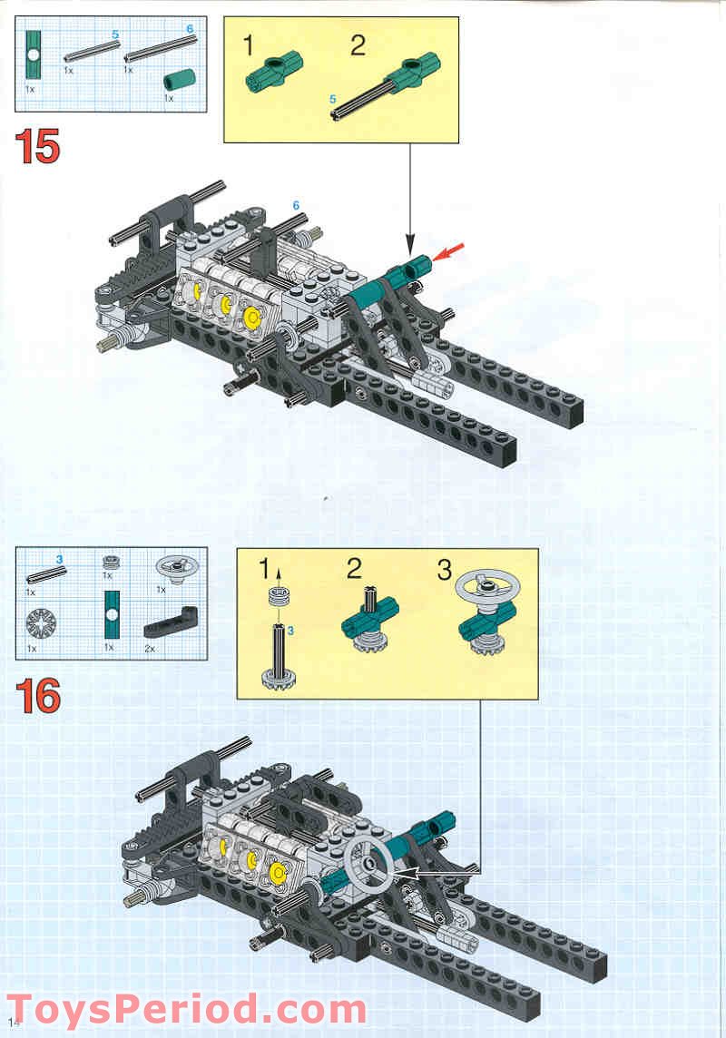 LEGO 8428 Turbo Command Instructions and Parts List