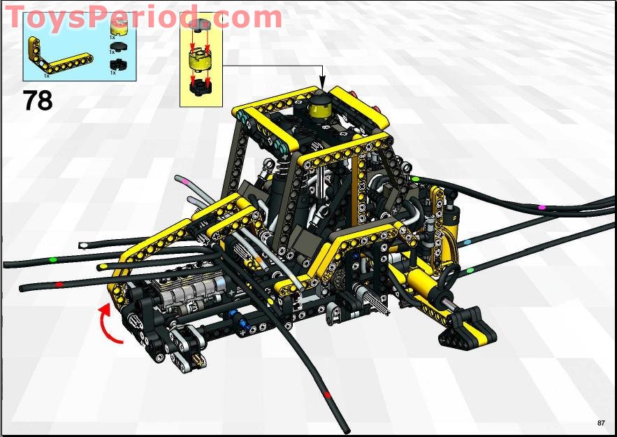 LEGO 8455 Back-hoe Loader (Backhoe) Instructions and Parts List