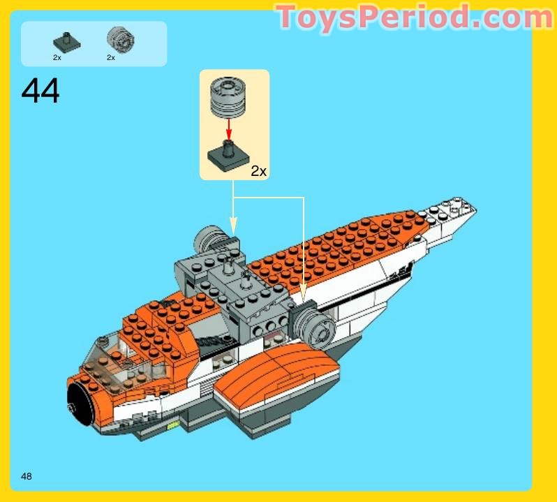 LEGO 7345 Transport Chopper Instructions and Parts List
