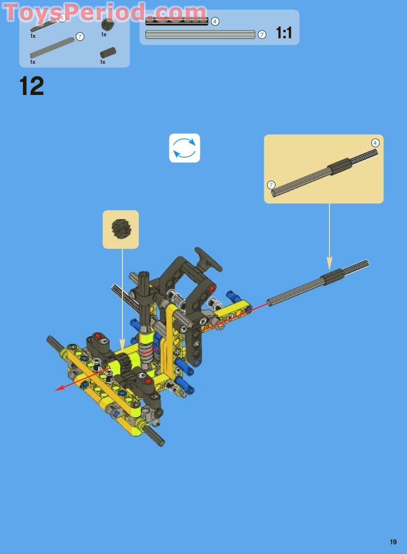 LEGO 8069 Backhoe Loader Instructions and Parts List