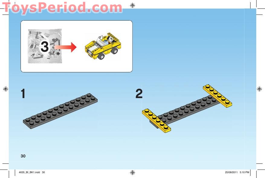 LEGO 4635 Fun with Vehicles Instructions and Parts List